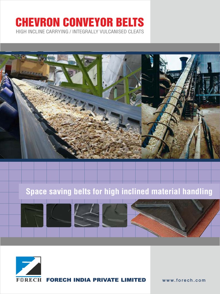 Chevron Conveyor Belts Overview | PDF | Belt (Mechanical) | Secondary ...