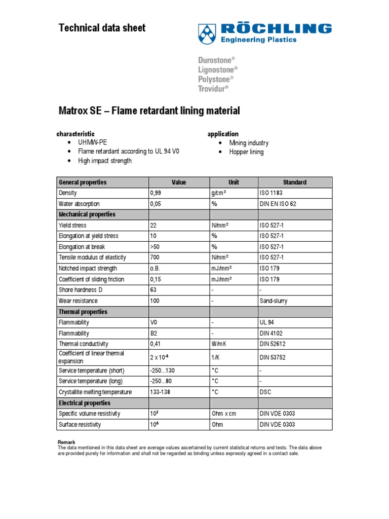 Matrox SE TDS PDF | PDF | Electrical Resistivity And Conductivity | Strength Of Materials
