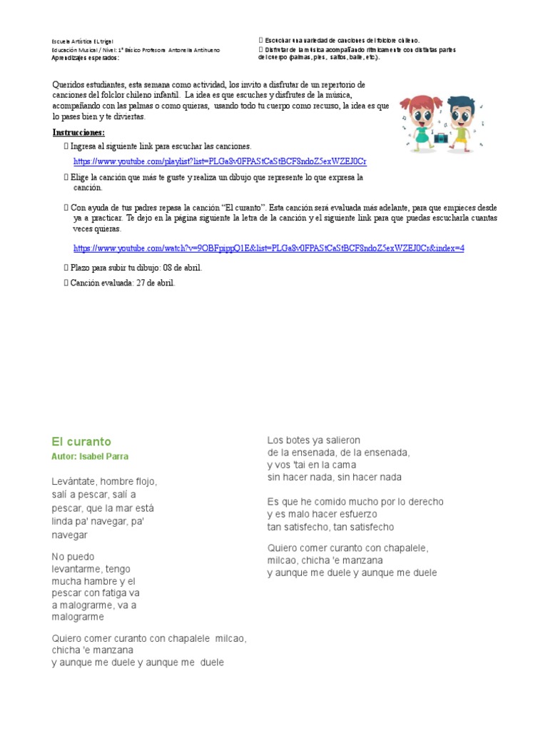 Actividad Musica #2 | PDF | Canciones