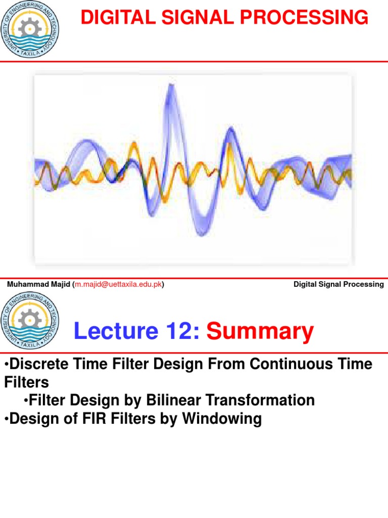 DSP Lecture 13 | PDF | Discrete Time And Continuous Time | Digital ... DSP Lecture 13 | PDF | Discrete Time And Continuous Time | Digital ...