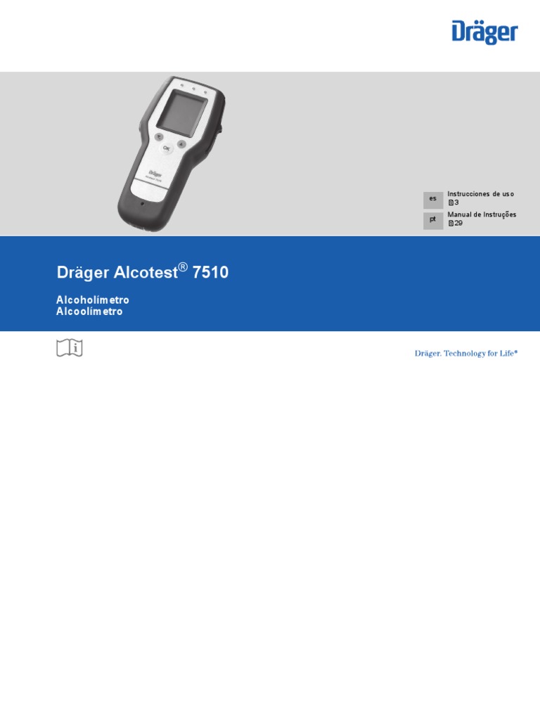 MANUAL Alcoholimetro DRAGER 7510 | PDF | Medición | Impresora (Computación)