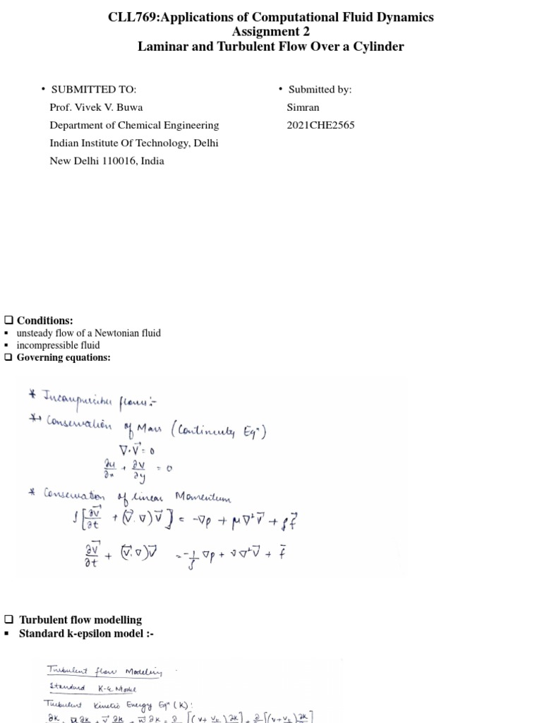 A2 2021che2565 PDF | PDF | Fluid Dynamics | Turbulence