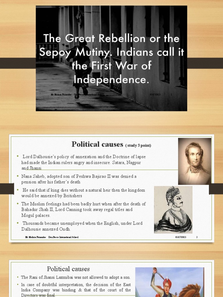 Political Causes of 1857 Sepoy Mutiny | PDF | Indian Rebellion Of 1857 ...