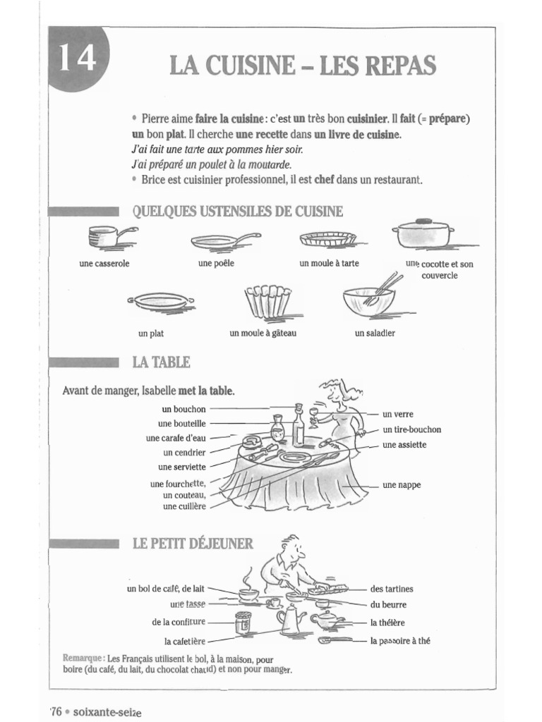 La Cuisine - Les Repas | PDF