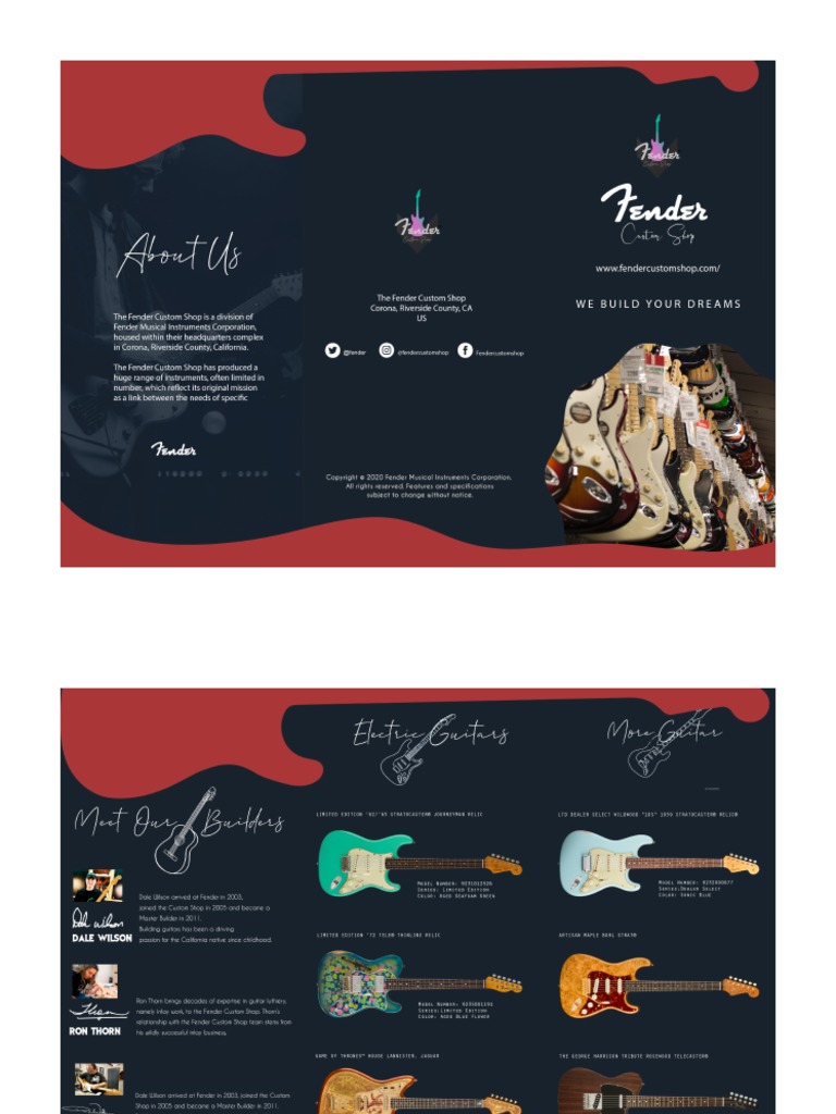 Fender Custom Shop Brochure | PDF