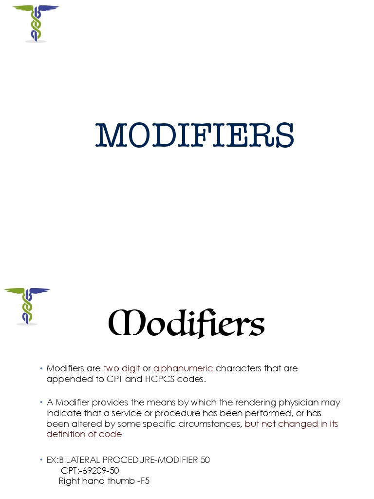 Modifiers PDF | PDF | Surgery | Anesthesia