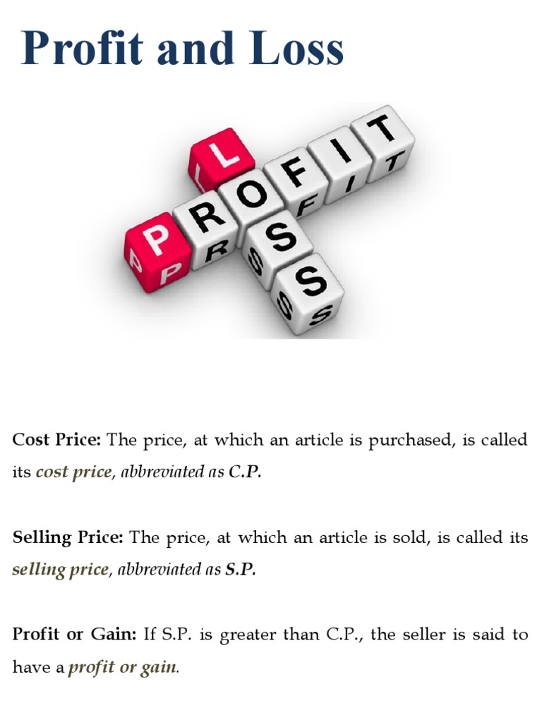 Profit Loss | PDF | Profit (Economics) | Prices
