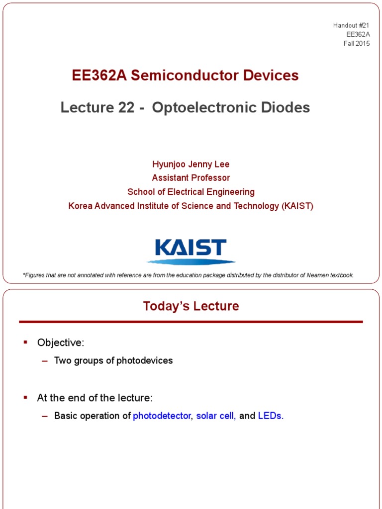 HO22 - Lecture21 - Optical Devices | PDF
