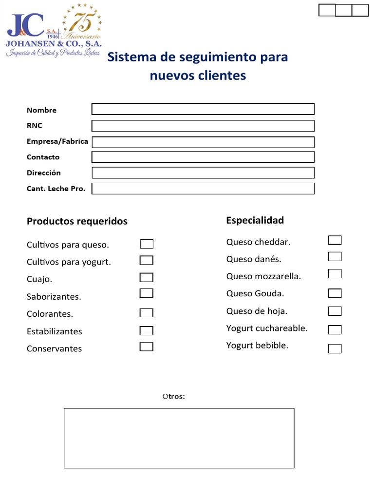 Formulario para Nuevos Clientes | PDF