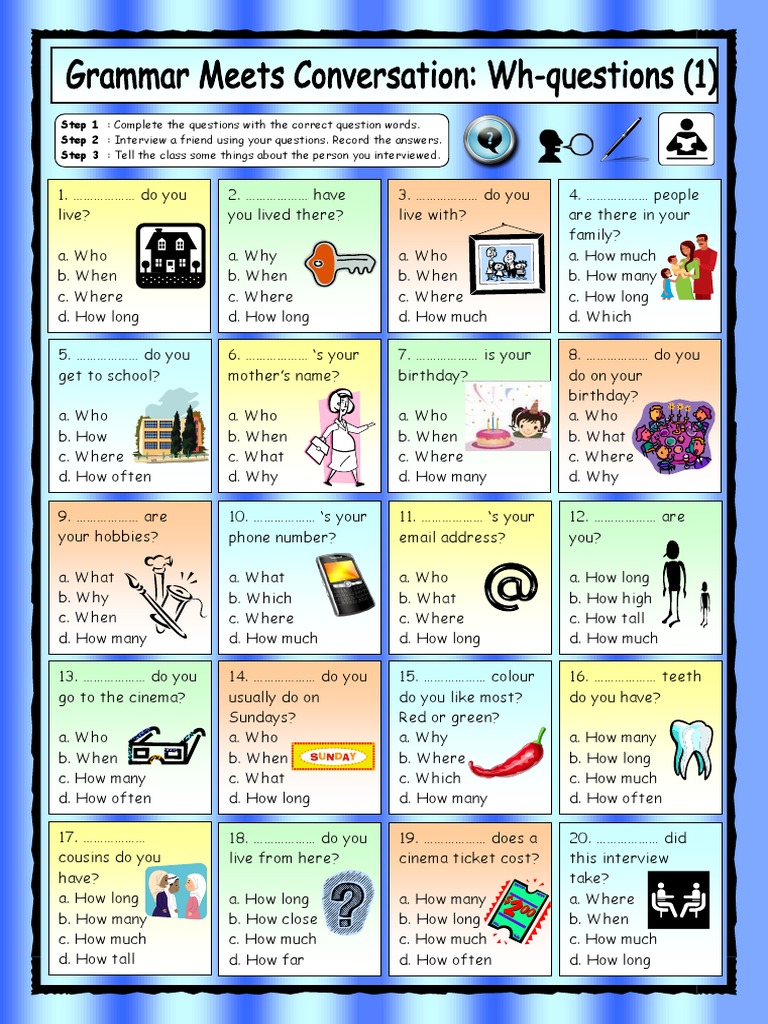 Grammar Meets Conversation Wh-Questions | PDF