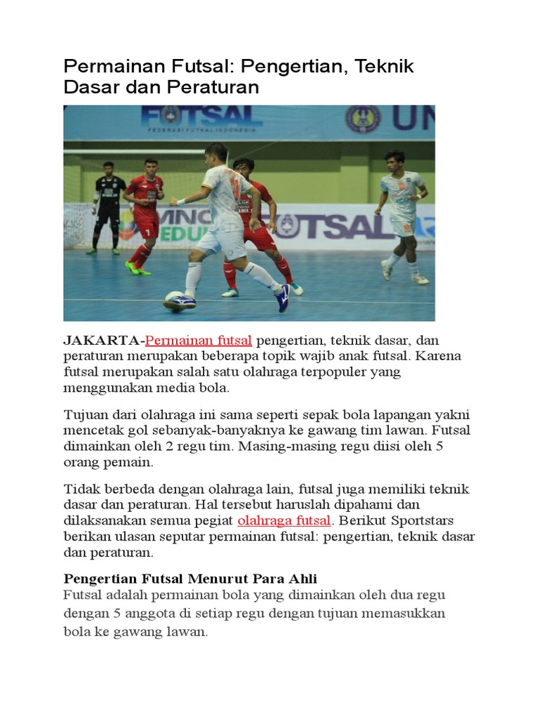 Permainan Futsal | PDF