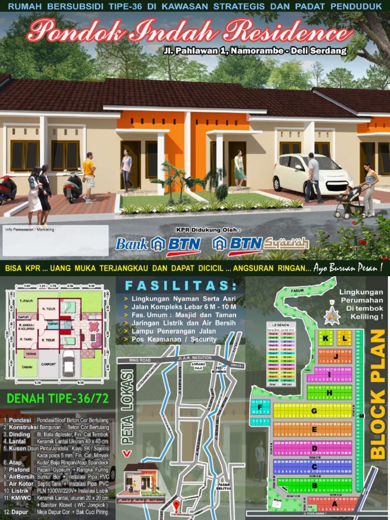 Brosur PT Sinar Mas Property Perumahan Pondok Indah Residence Bapak Ridwan | PDF