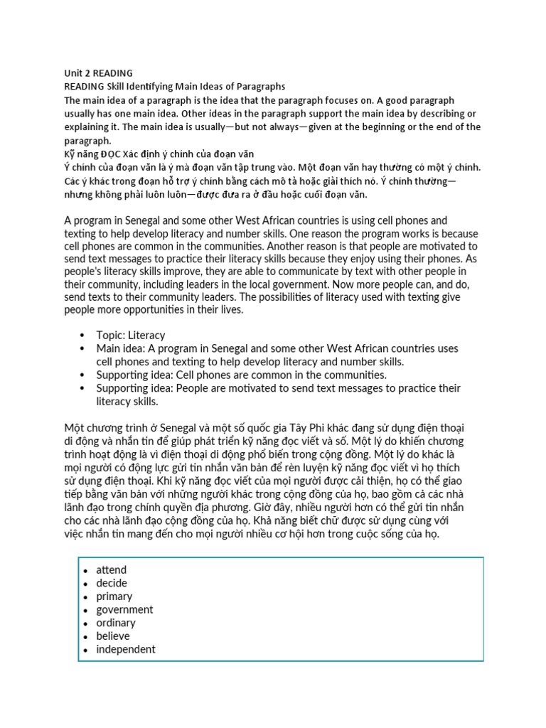 Unit 2 READING | PDF