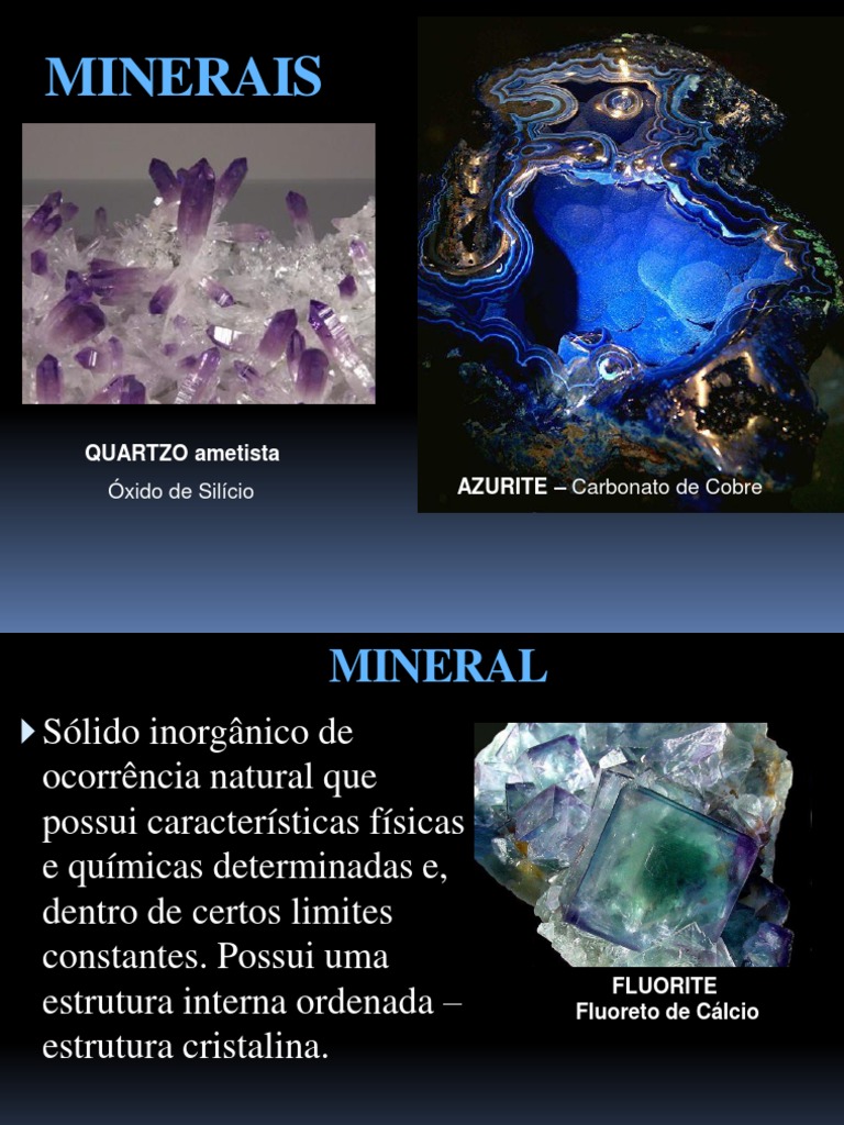 Propriedades e Classificação de Minerais | PDF | Minerais | Materiais