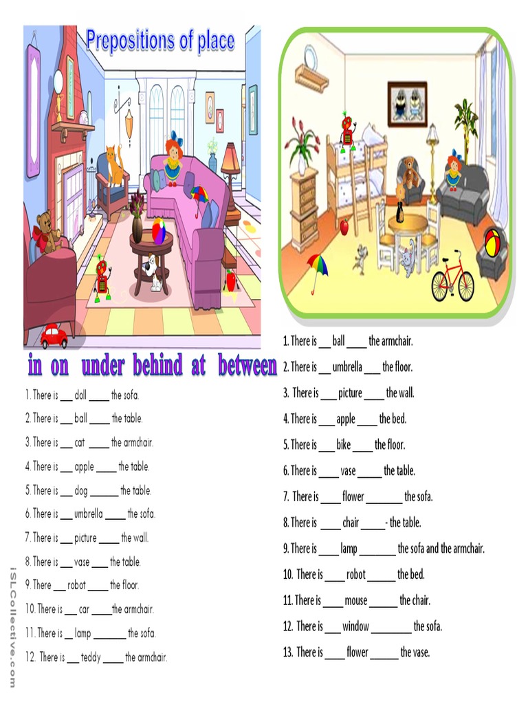 Prepositions of Place PDF | PDF | Home & Garden | Self-Improvement