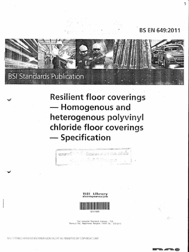 BS EN 649 2011 - PVC Floor Specification | PDF