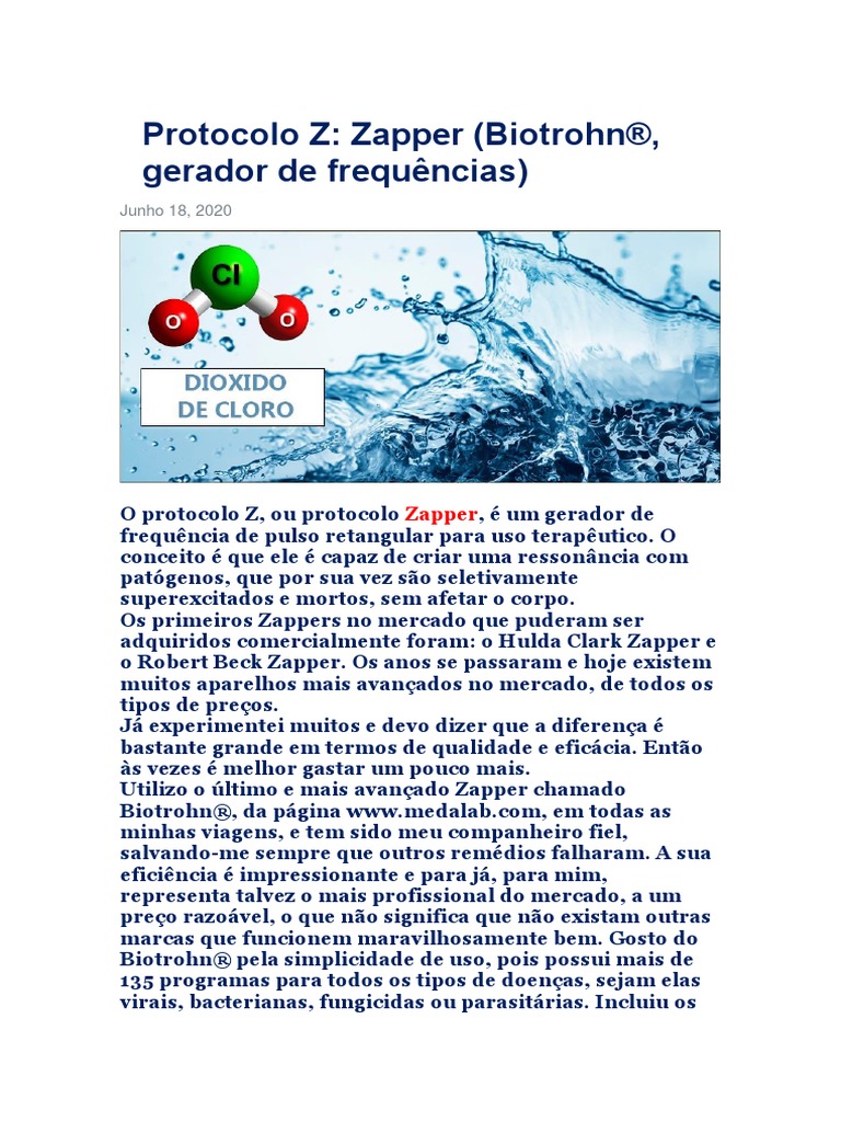 Protocolo Z Zapper PDF | PDF