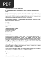 Company Vehicle Handover Form | PDF | Vehicles | Motor Vehicle