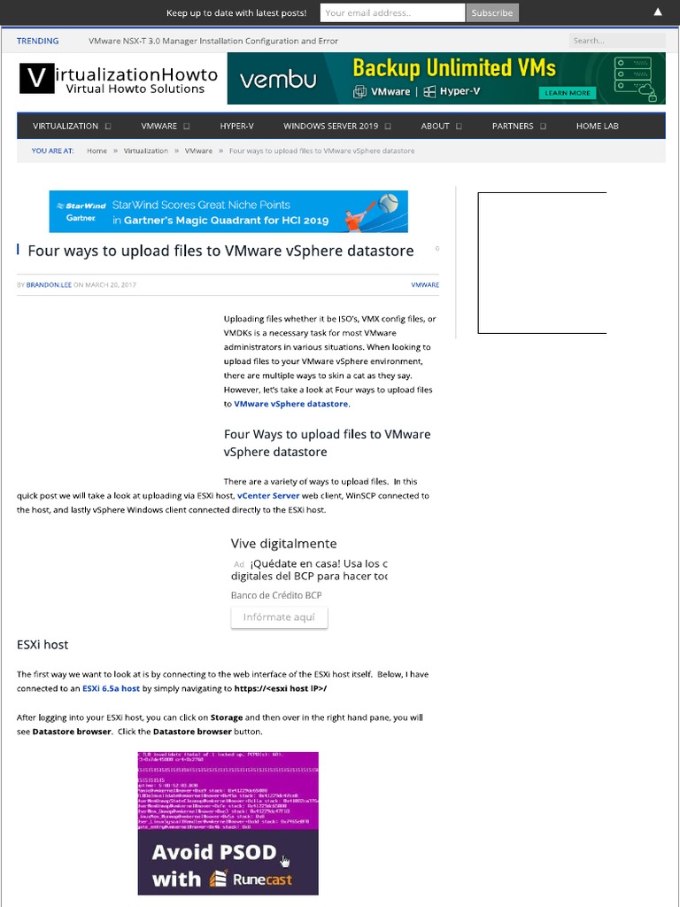 Four Ways To Upload Files To VMware Vsphere Datastore - Virtual | PDF Four Ways To Upload Files To VMware Vsphere Datastore - Virtual | PDF