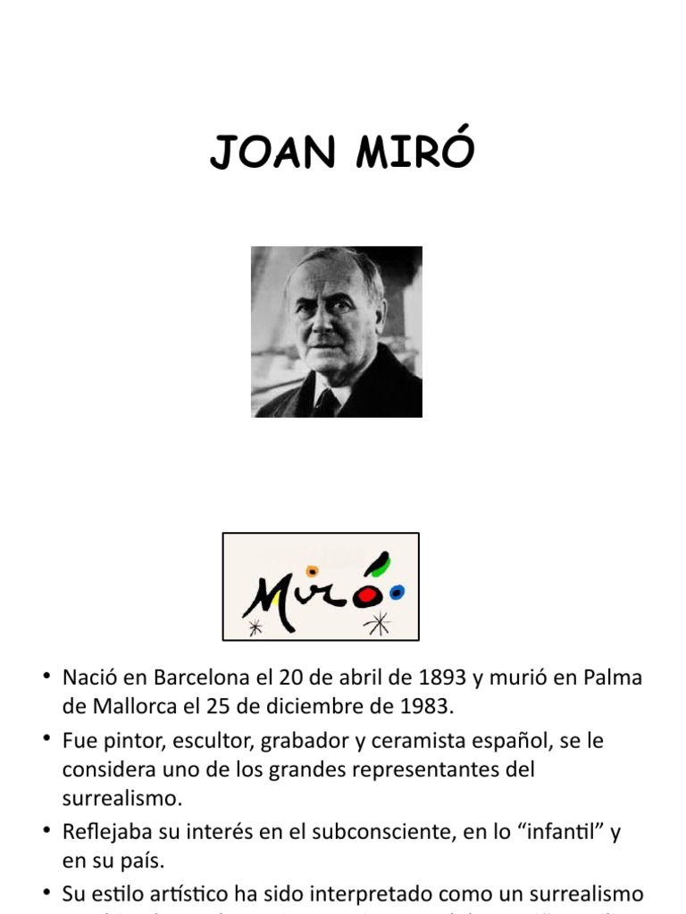 JOAN MIRÓ - Cuadros | PDF | Surrealismo | Pinturas