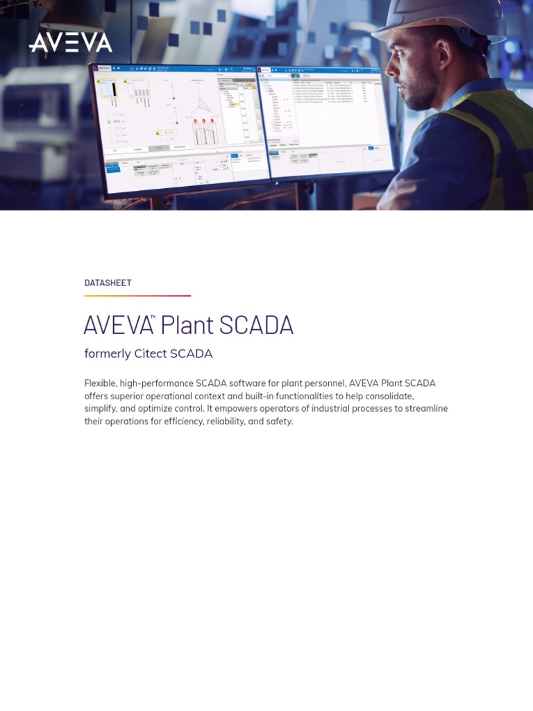 Datasheet AVEVA PlantSCADA 22-07 | PDF | Scada | Server (Computing)