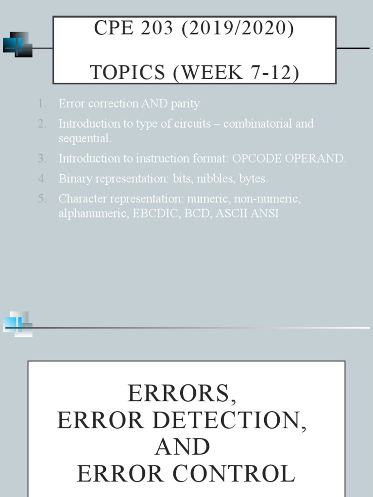 Cpe 203 | PDF | Error Detection And Correction | Computer Science
