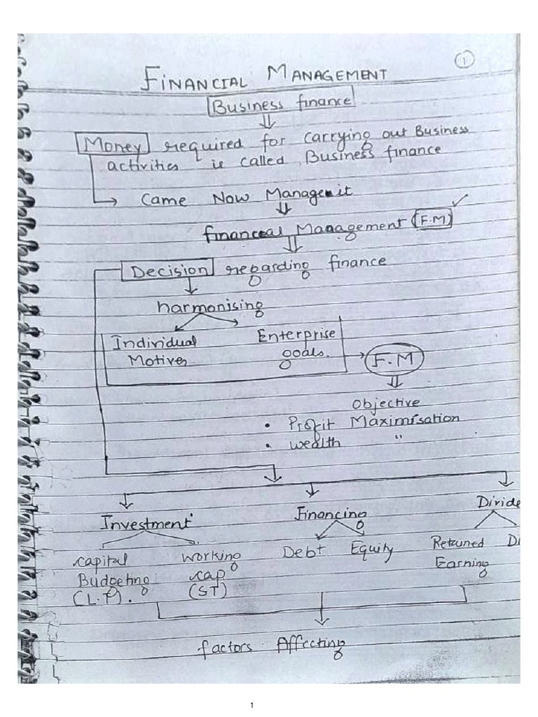 Financial Management (Written Notes) PDF | PDF