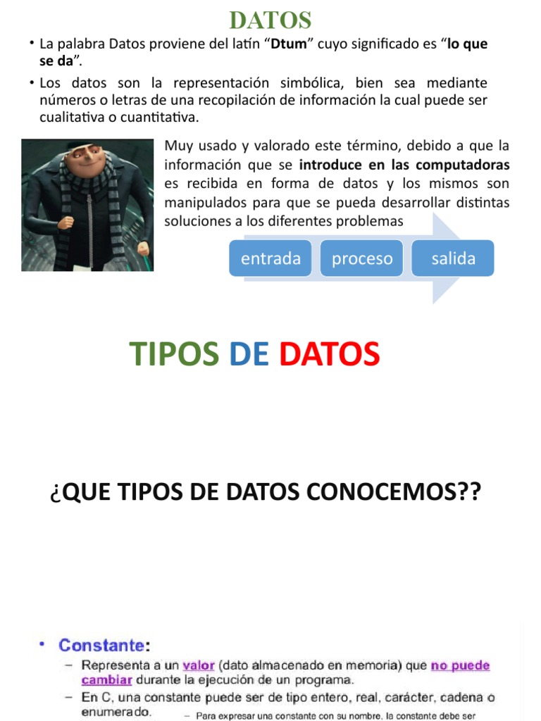 Tipos de Datos | PDF | Tipo de datos | División (Matemáticas)