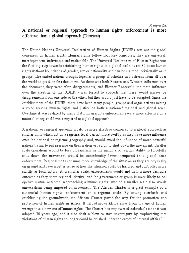 GP Essay - Human Rights - Jan 2022 | PDF | Human Rights | International ...