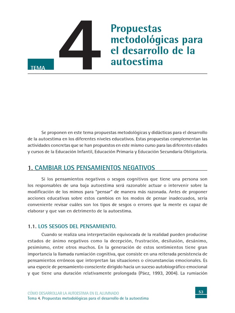 Auton 4 | PDF | Pensamiento | Autoestima