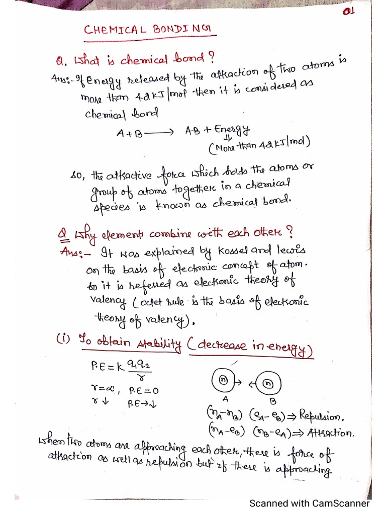 Chemical Bonding PDF | PDF