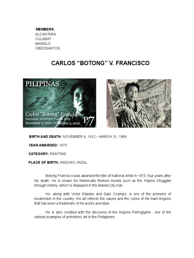 Carlos "Botong" v. Francisco | PDF | Philippines