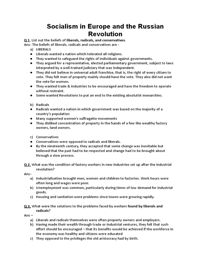 Socialism in Russia and the Russian Revolution (1) | PDF | Socialism ...