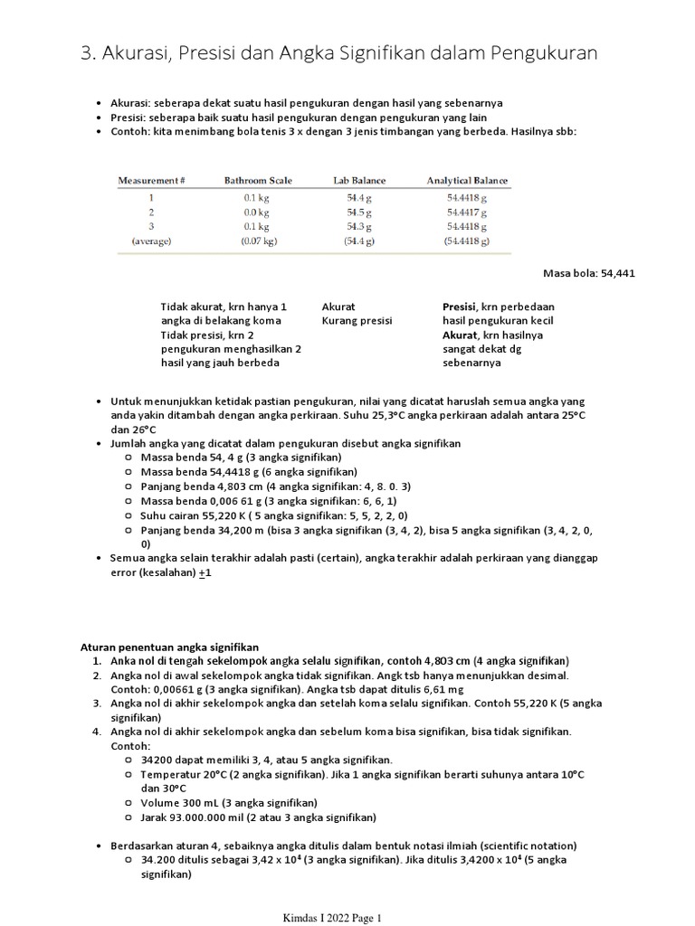 AKURASI DAN PRESISI | PDF