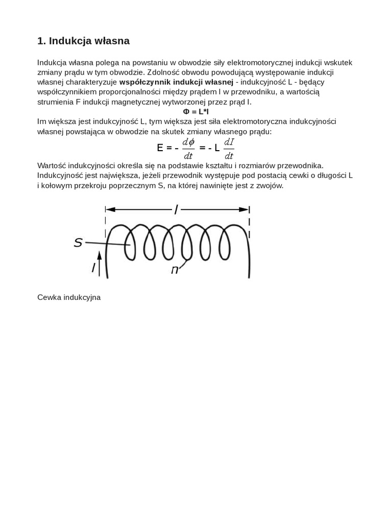 Indukcja Własna I Wzajemna PDF | PDF