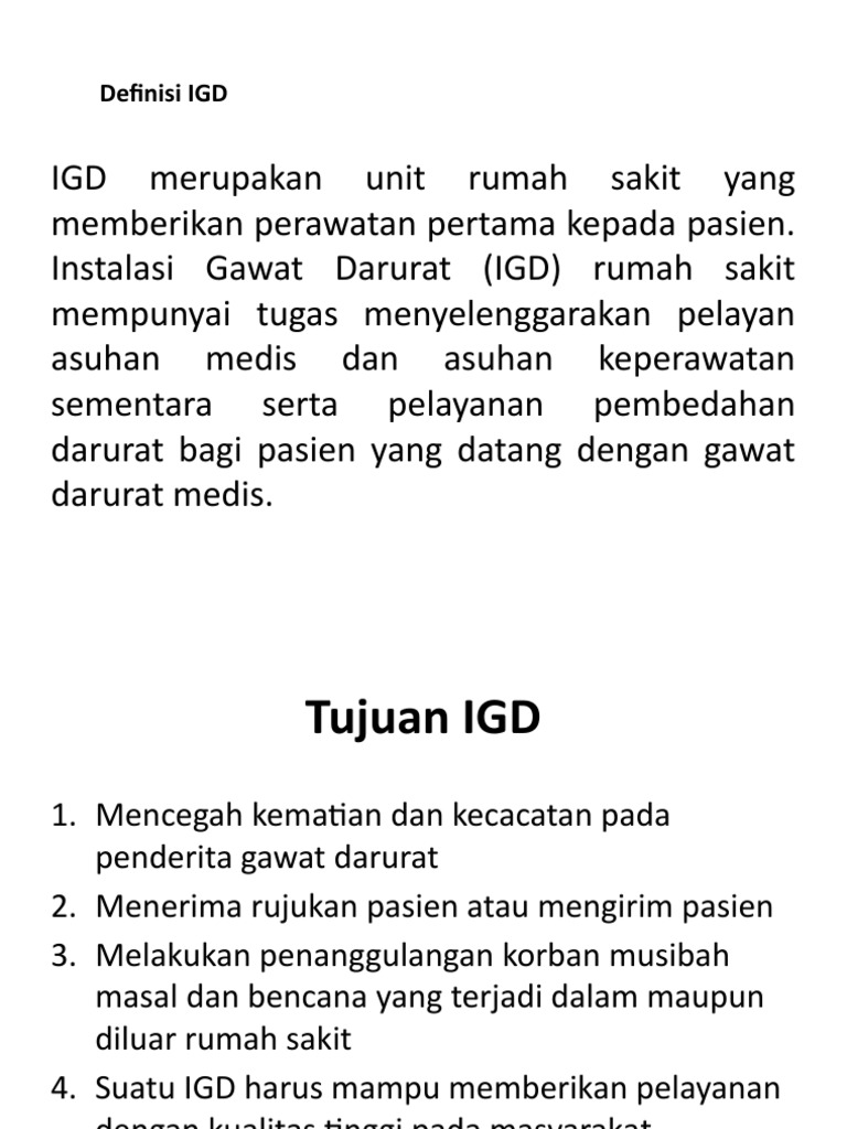 Definisi IGD | PDF