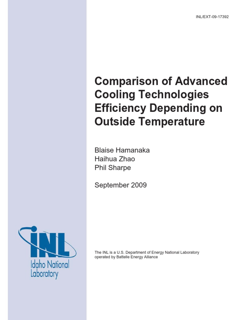 Comparison of Advanced Cooling Technologies Efficiency Depending On ...