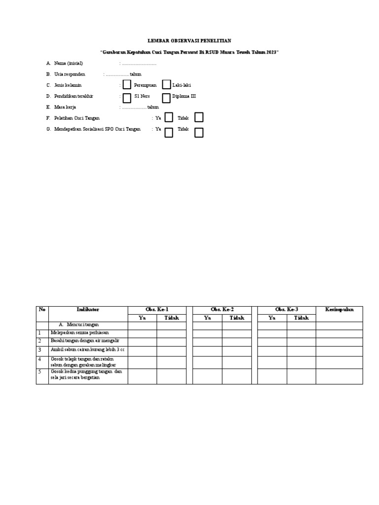 LEMBAR OBSERVASI | PDF
