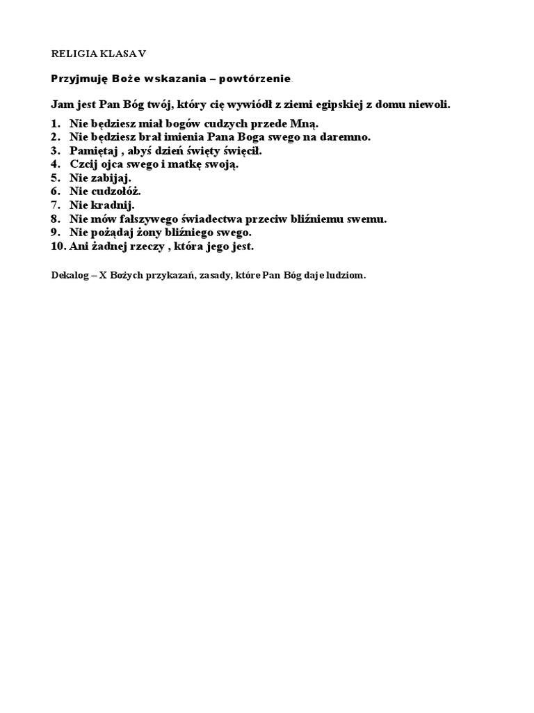 Religia Klasa 5 PDF | PDF