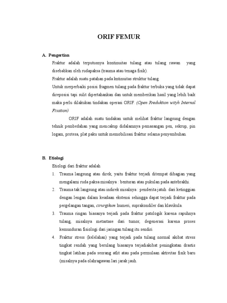 Orif Femur | PDF