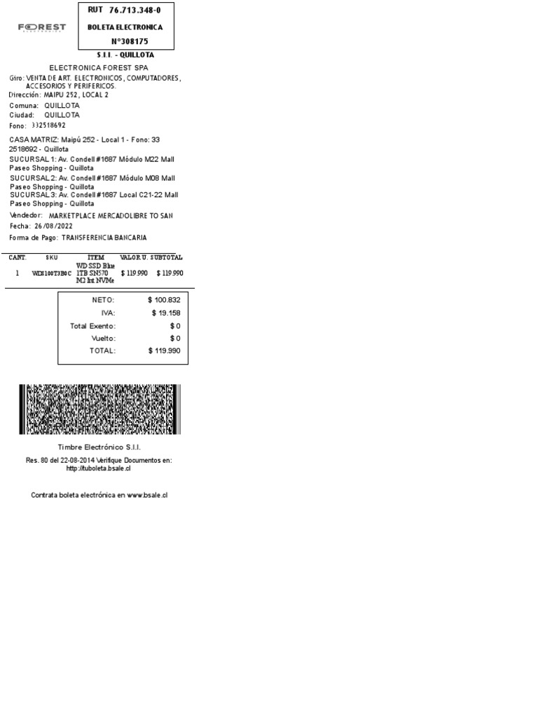 Boleta Disco M.2 | PDF