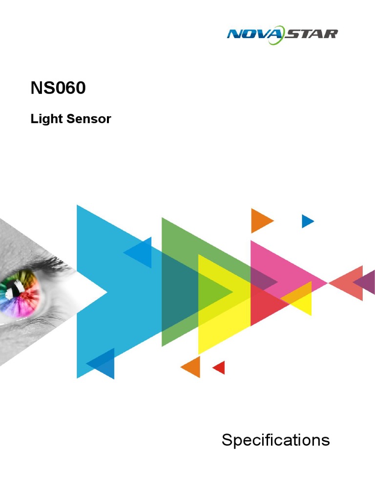NS060 Light Sensor Specifications V1.1.2 | PDF | Light Emitting Diode ...