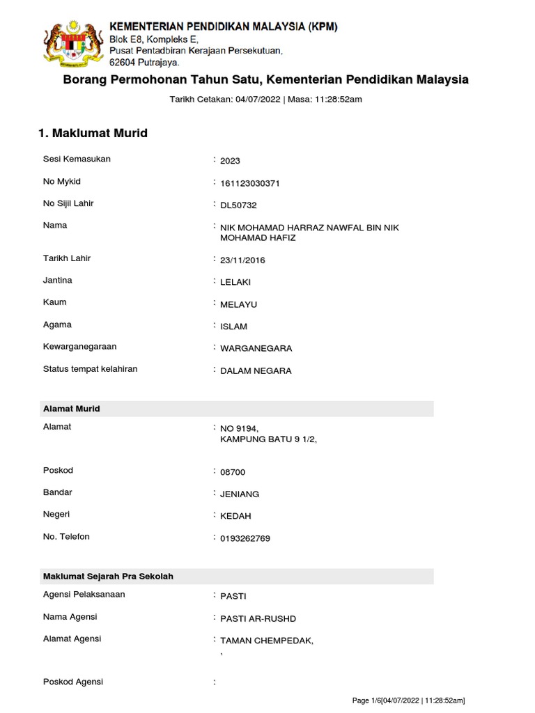 Permohonan Harraz | PDF