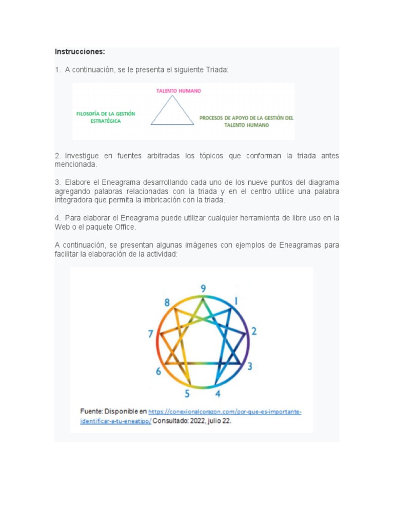 Instrucciones Eneagrama | PDF