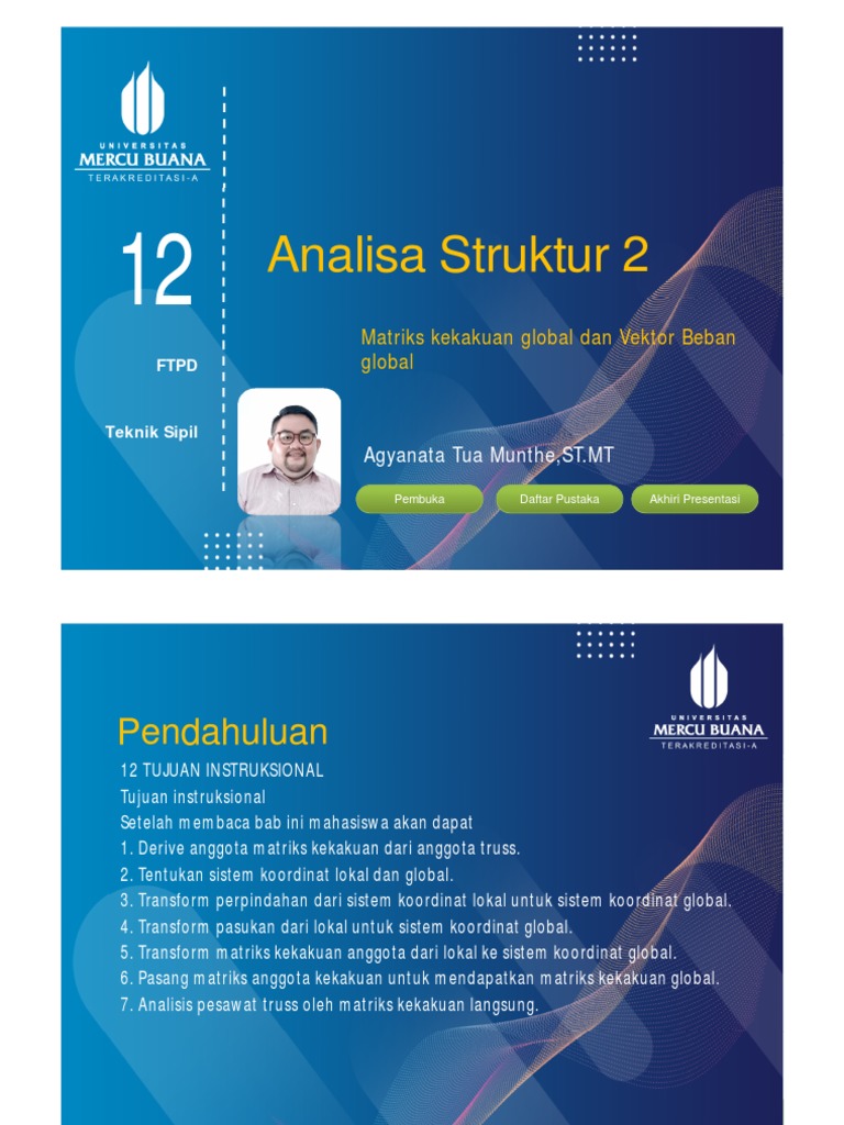 PPT Analisa Struktur 2 (TM13) | PDF