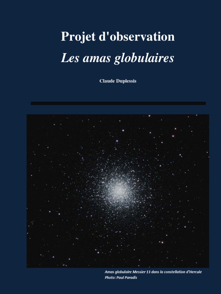 Observation des amas globulaires | PDF | Voie lactée | Galaxie