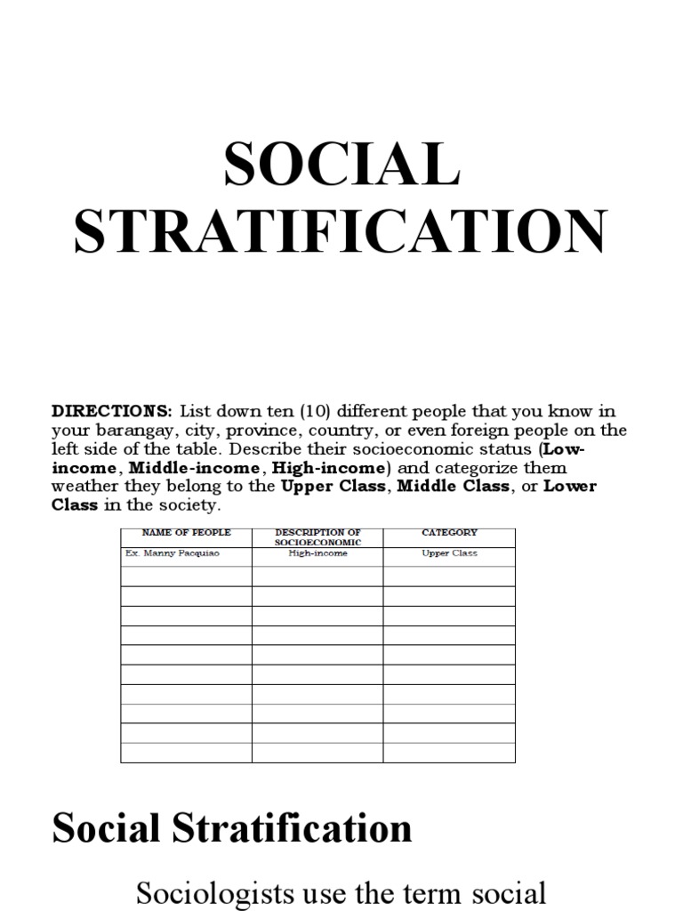 SOC - STRAT Acts | PDF | Social Mobility | Social Stratification