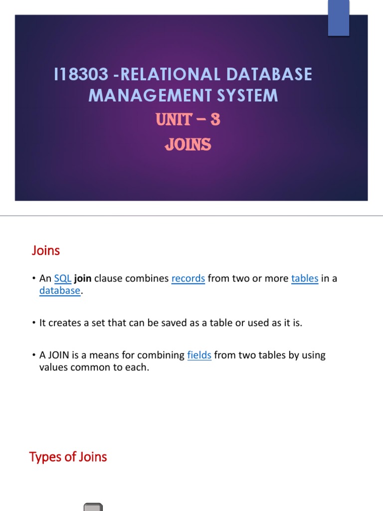 JOINS | PDF | Information Science | Computer Programming