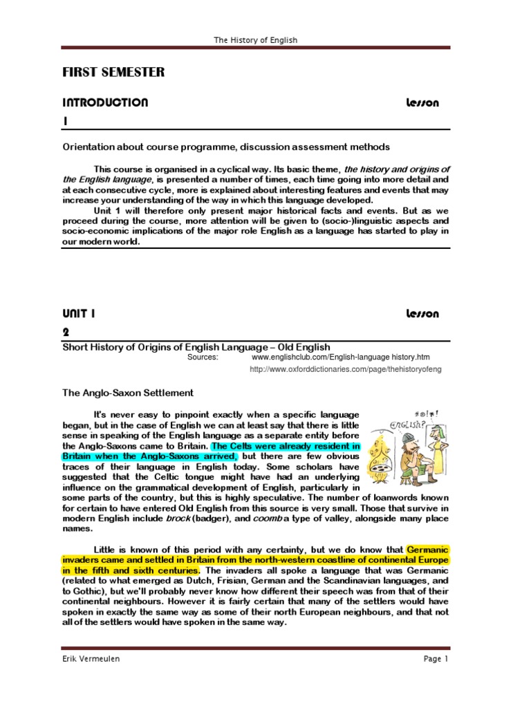 History ENG Lang Final Product | PDF | English Language | Celts