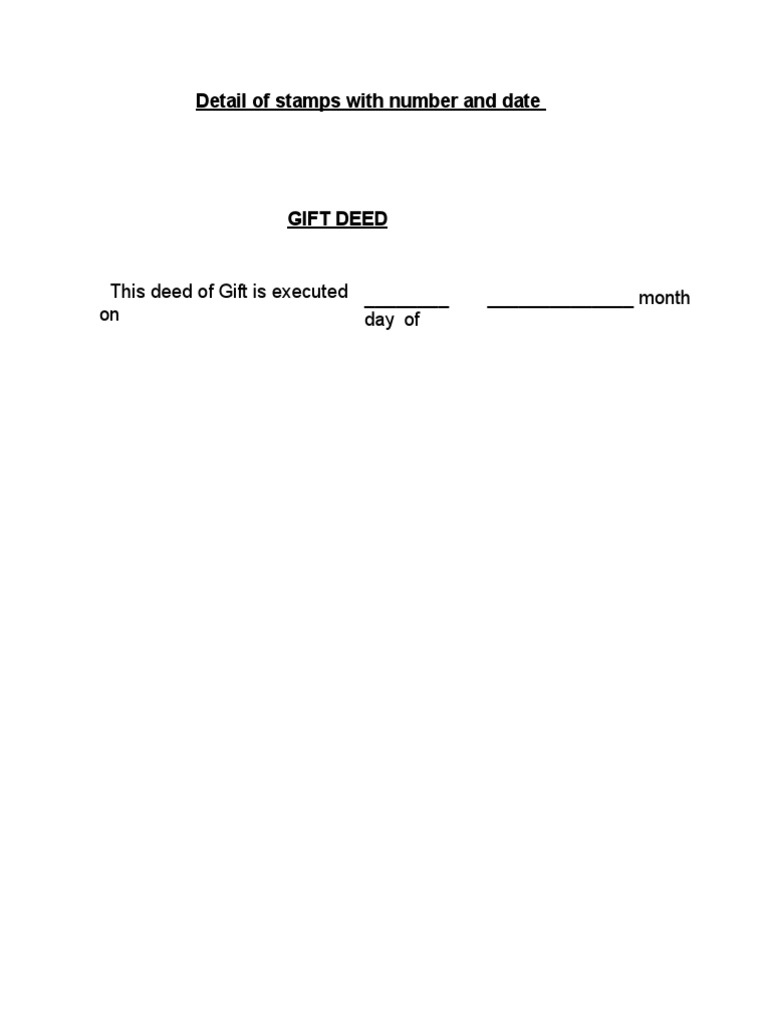 Gift Deed | PDF